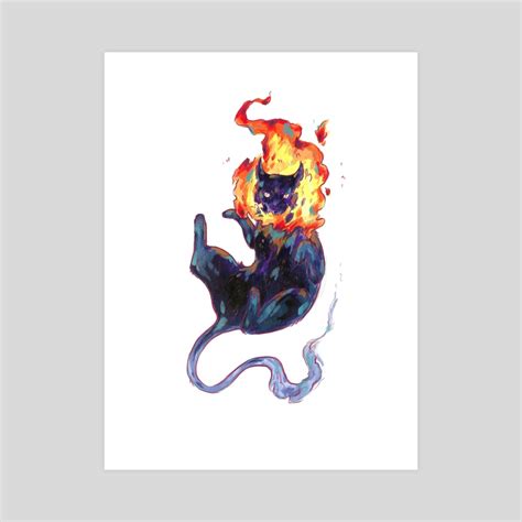 Devil Kitten An Art Print By Karolina Bundule Inprnt
