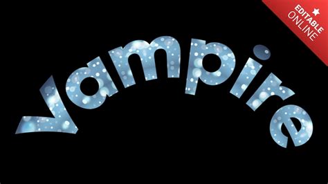 Vampire Online Curved Text Effect Generator