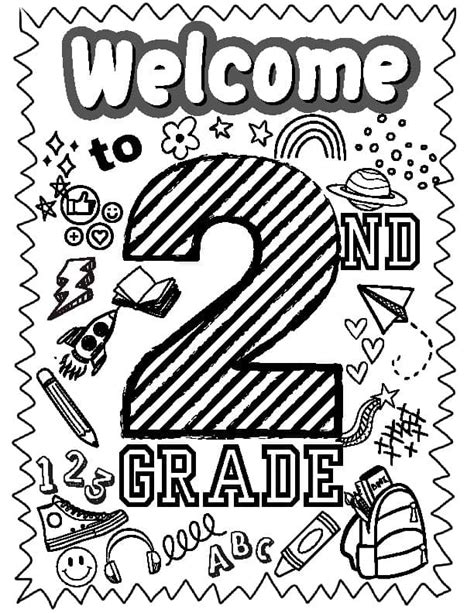 Welcome To Second Grade Coloring Sheet Printable 2025