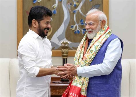 Pic Talk Revanth And Modi With A Bright Smile