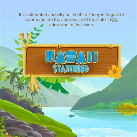 Hawaii Statehood Day Instagram Post Template Postermywall