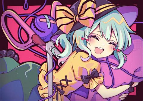 Kyouda Suzuka Komeiji Koishi Touhou Commentary 1girl Adapted Costume Bandaid Black Bow