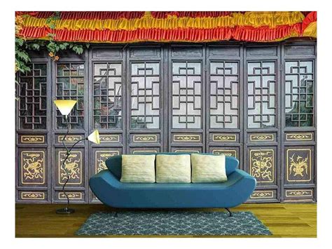 Wall26 Antique Carved Wooden Doors Wall Decor 100x144