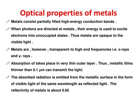 Ppt Optical Properties Of Materials Powerpoint Presentation Free