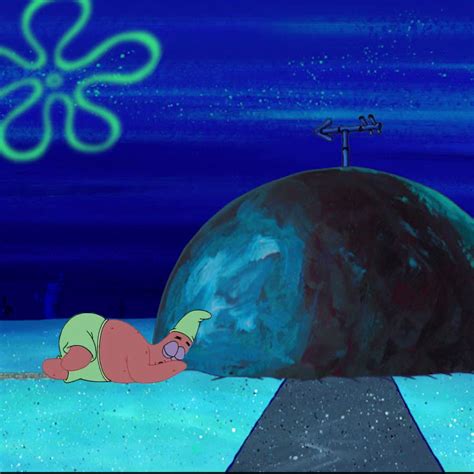 Patrick Star Sleeping Under Rock