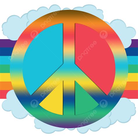 Rainbow Peace Signs Background