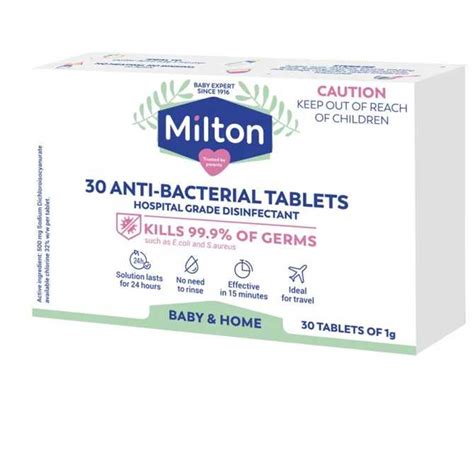 Milton Antibacterial Disinfectant Tablets 30 Pack