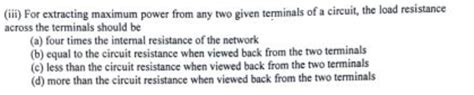 Iii For Extracting Maximum Power From Any Two Given Terminals Of A Circ