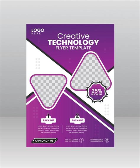 Creative Technology Flyer Template 16462825 Vector Art At Vecteezy