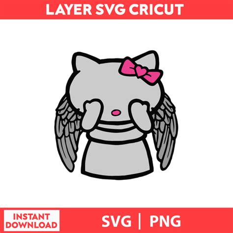 Weeping Angel Hello Kitty Cute Cat Svg Kitty Svg Kawaii K Inspire