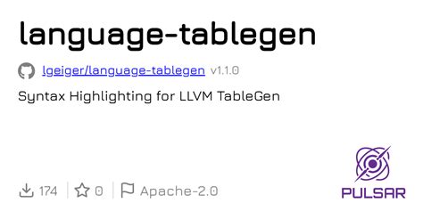 Language Tablegen