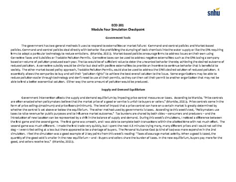 Eco 201 Module Three Checkpoint Assignment Template Module Three Checkpoint Assignment Kyle