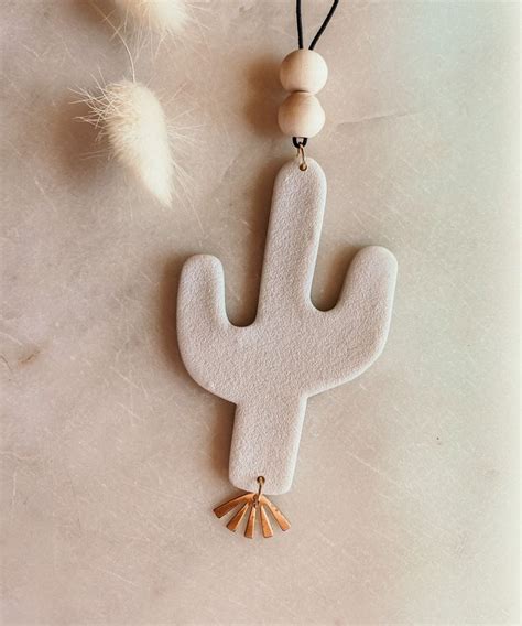 Cactus Essential Oil Car Diffuser Polymer Clay Oil Diffuser Car