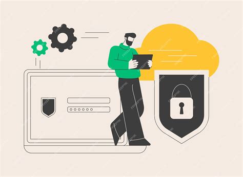 Premium Vector Cloud Computing Security Abstract Concept Vector