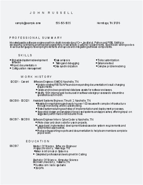 Detail Oriented Resume