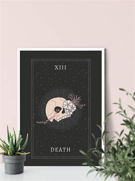 Death Tarot Card Digital Art Print Etsy