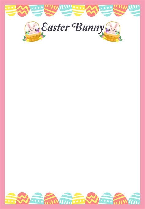 Easter Bunny Stationary 12 Free Pdf Printables Printablee Easter