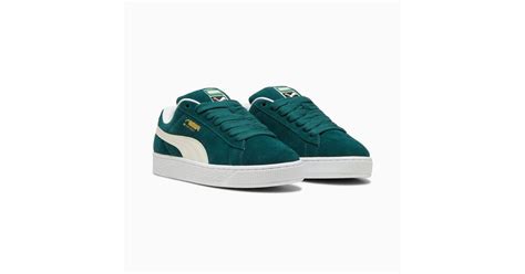 Puma Suede Xl Dark Trainers In Green Lyst