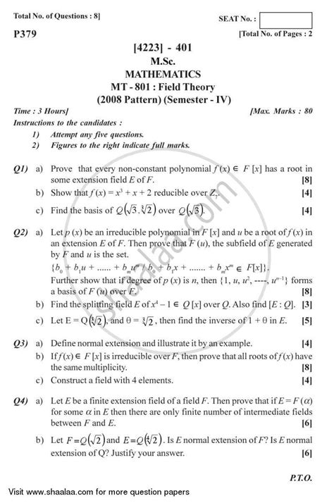 Math University Questions