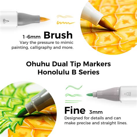 Ohuhu Honolulu 320 Colors Dual Tips Alcohol Art Markers