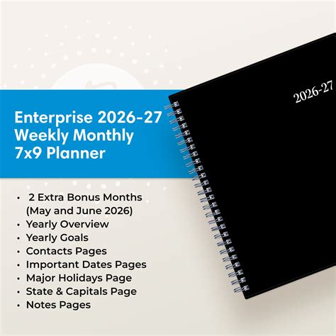 2026 2027 Professional Weekly Monthly 85x11 Planning Calendar