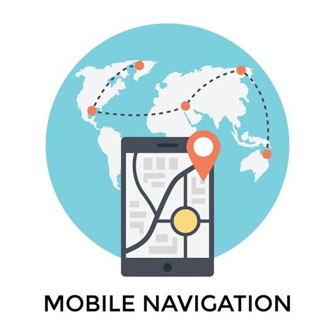 Mobile Navigation App Vector Art At Vecteezy