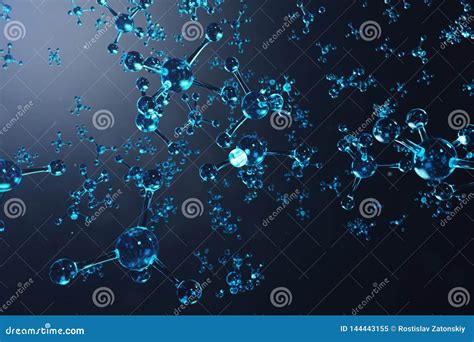 3d Illustration Molecule Structure Scientific Medical Background With