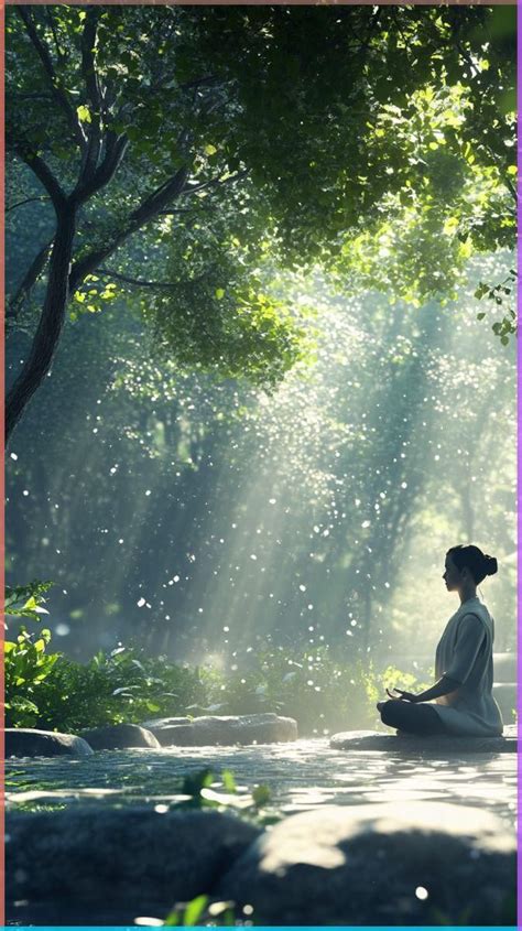 Natures Meditation Finding Peace By The Stream Meditation In Nature