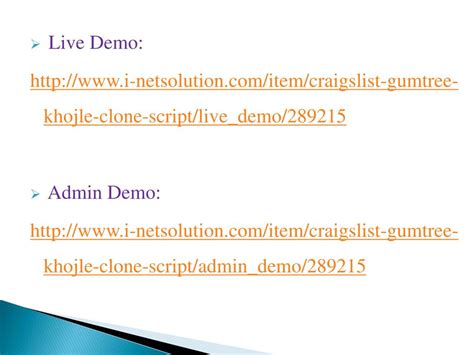 ppt craigslist script gumtree clone classified ads script