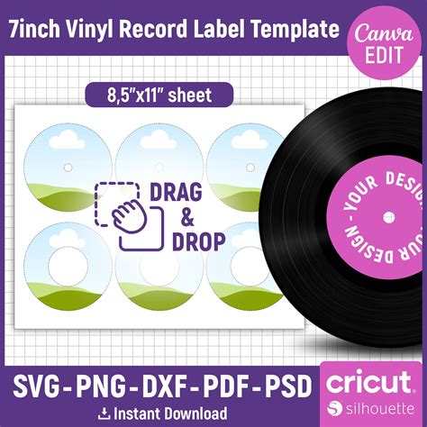 Free Printable Vinyl Record Label Template Printable Labels