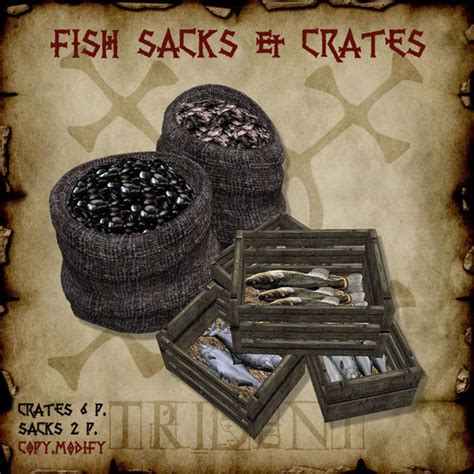 Second Life Marketplace Fish Sacks And Crates