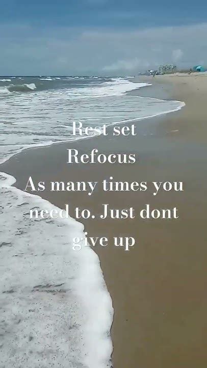 Reset Refocus Dont Give Up Beach Positivevibes Youtube