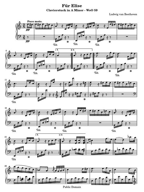 Para Elisa Piano Partitura Pdf Pdf