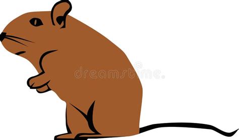 Brown Mouse Sitting Stock Vector Illustration Of Style 73517439