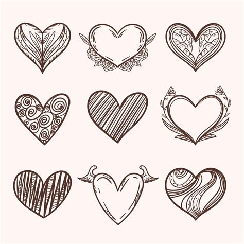 Free Vector Hand Drawn Heart Drawing Illustration