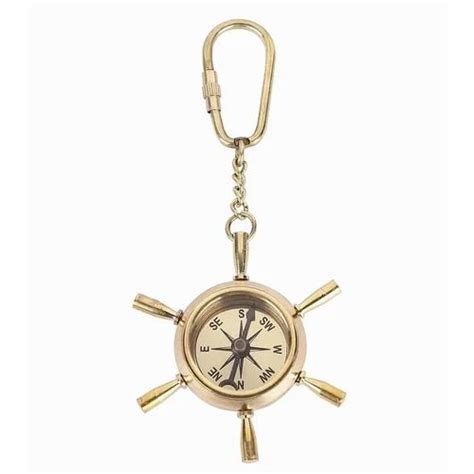 Brass Wheel Compass Keychain At Rs 550piece Keychain Compass In