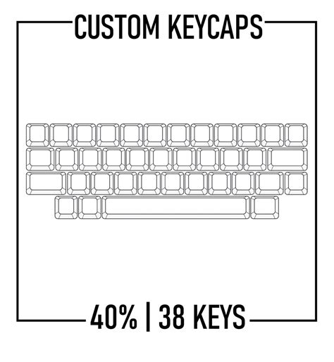40 Keyboard Custom Keycaps Ansi 38 Keys Goblintechkeys
