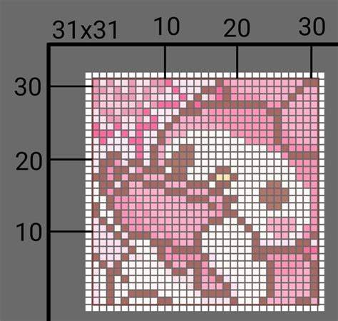 Пиксельная Мелоди Pixel Art Pixel Art Pattern Graph Crochet