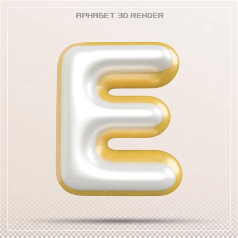 Premium Psd Bubble Letter E Font White Alphabet 3d Render