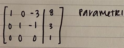 solved the following augmented matrices are now reduced