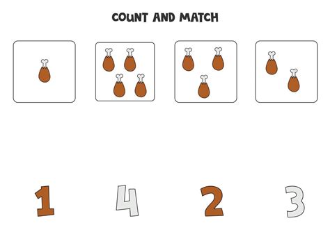 Matching Numbers To Quantities Worksheet