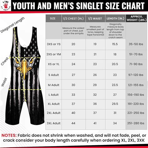 Youth Wrestling Singlet Size Chart At Delia Johnson Blog