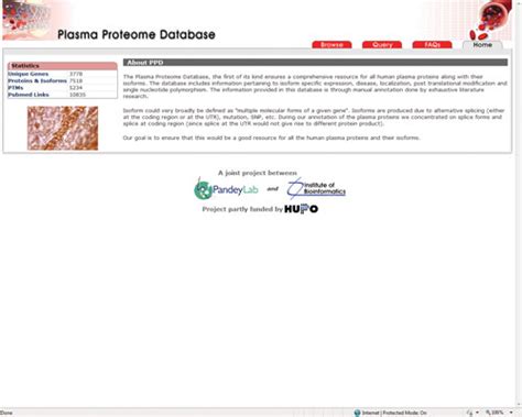 Plasma Proteome Database Best Of The Web