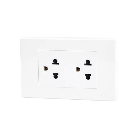 American Standard 2gang 3 Pin Universal Socket Electrical Wall Switch Socket Wall Switch And