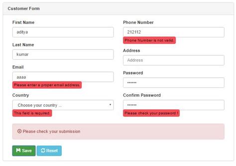 Example Of Validation In Knockoutjs Mindstick