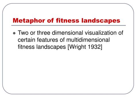Ppt Fitness Landscapes Powerpoint Presentation Free Download Id