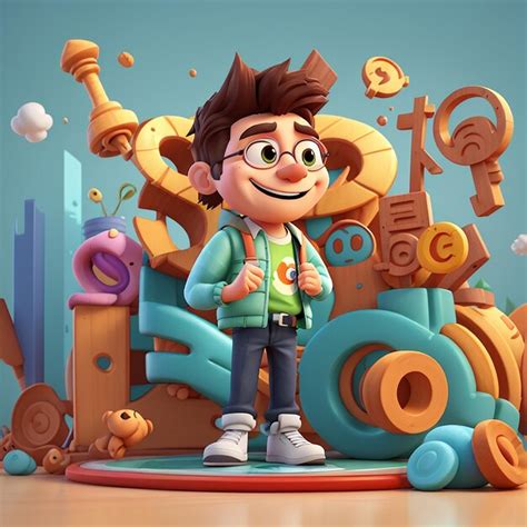 Premium Ai Image Seo Optimization 3d Render Cartoon Illustration