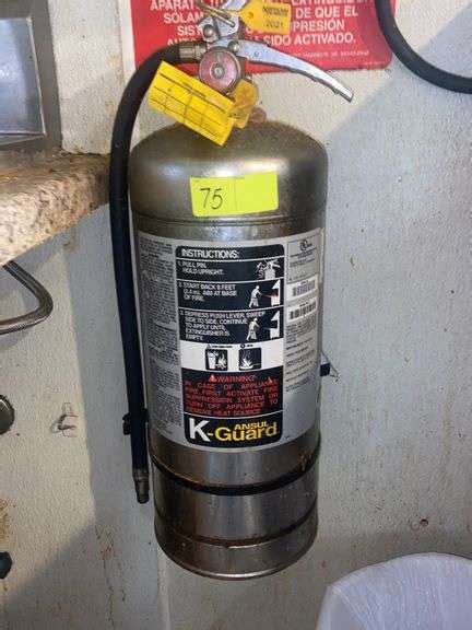 K Guard Ansul Commercial Fire Extinguisher Mclaughlin Auctioneers Llc Mc