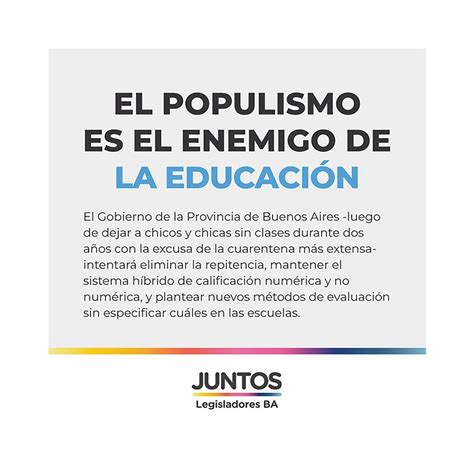 El populismo es enemigo de la educación fuerte rechazo opositor al plan de Kicillof para que