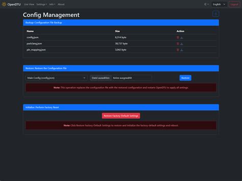Config Management Opendtu Onbattery Documentation